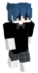 Boy Blue Hair Minecraft Skin | laby.net