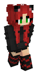 Green Eyes Cat Girl Minecraft Skin | laby.net