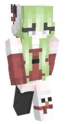 Green Hair Girl Minecraft Skin | laby.net
