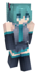 Hatsune Miku Blue Hair Minecraft Skin | laby.net