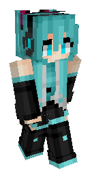 Girl Blue Hair Minecraft Skin | laby.net