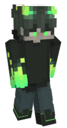 Green Eyes Fire Minecraft Skin | laby.net