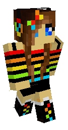 Neon Rainbow Girl Minecraft Skin | laby.net