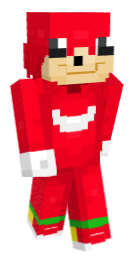 Knuckles Sonic The Hedgehog Minecraft Skin | laby.net